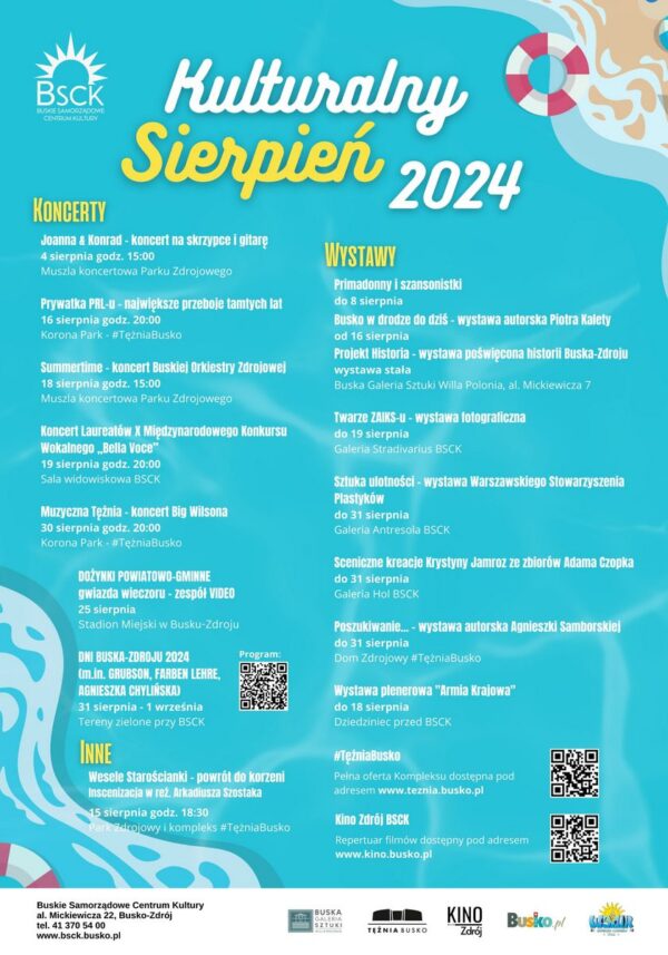 Kulturalny sierpień - Buskie Samorządowe Centrum Kultury