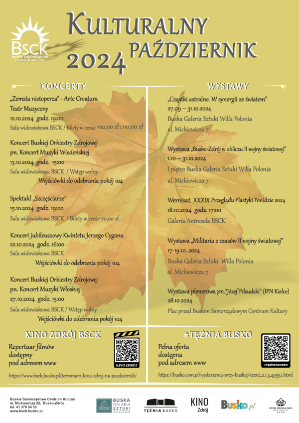 Kulturalny październik - Buskie Samorządowe Centrum Kultury